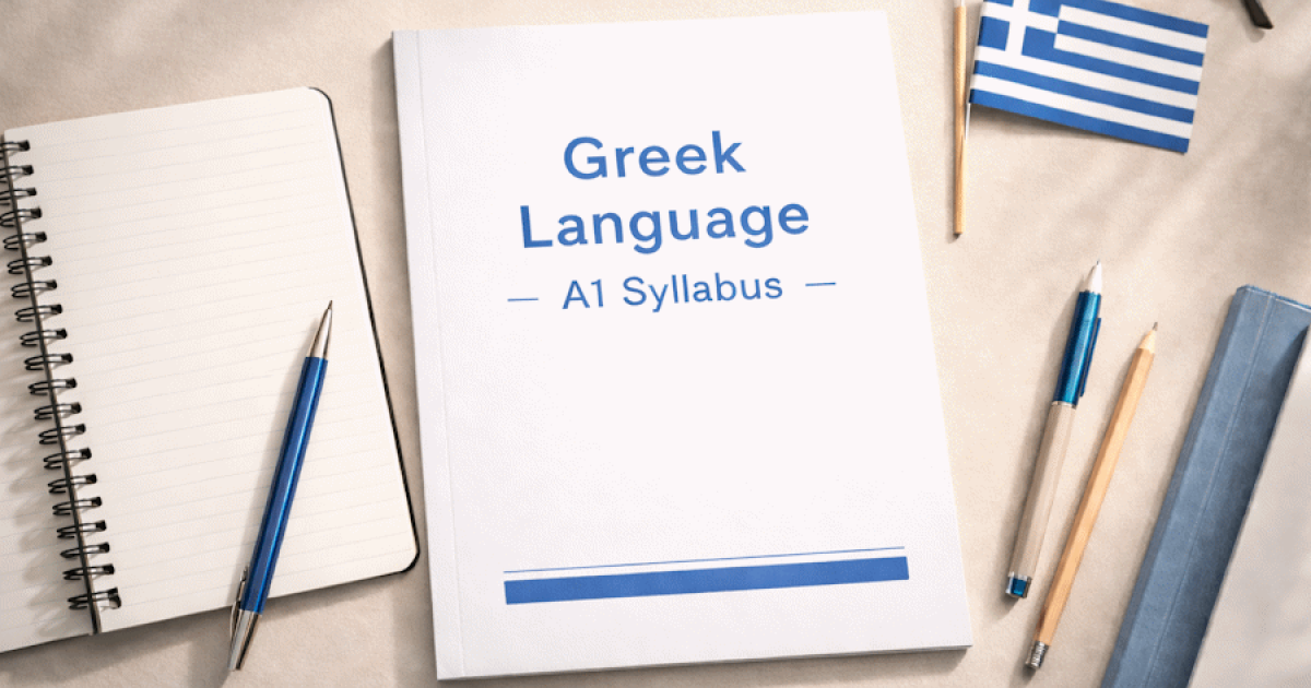 Greek Language A1 Syllabus | PHILOXENIA Greek Language School